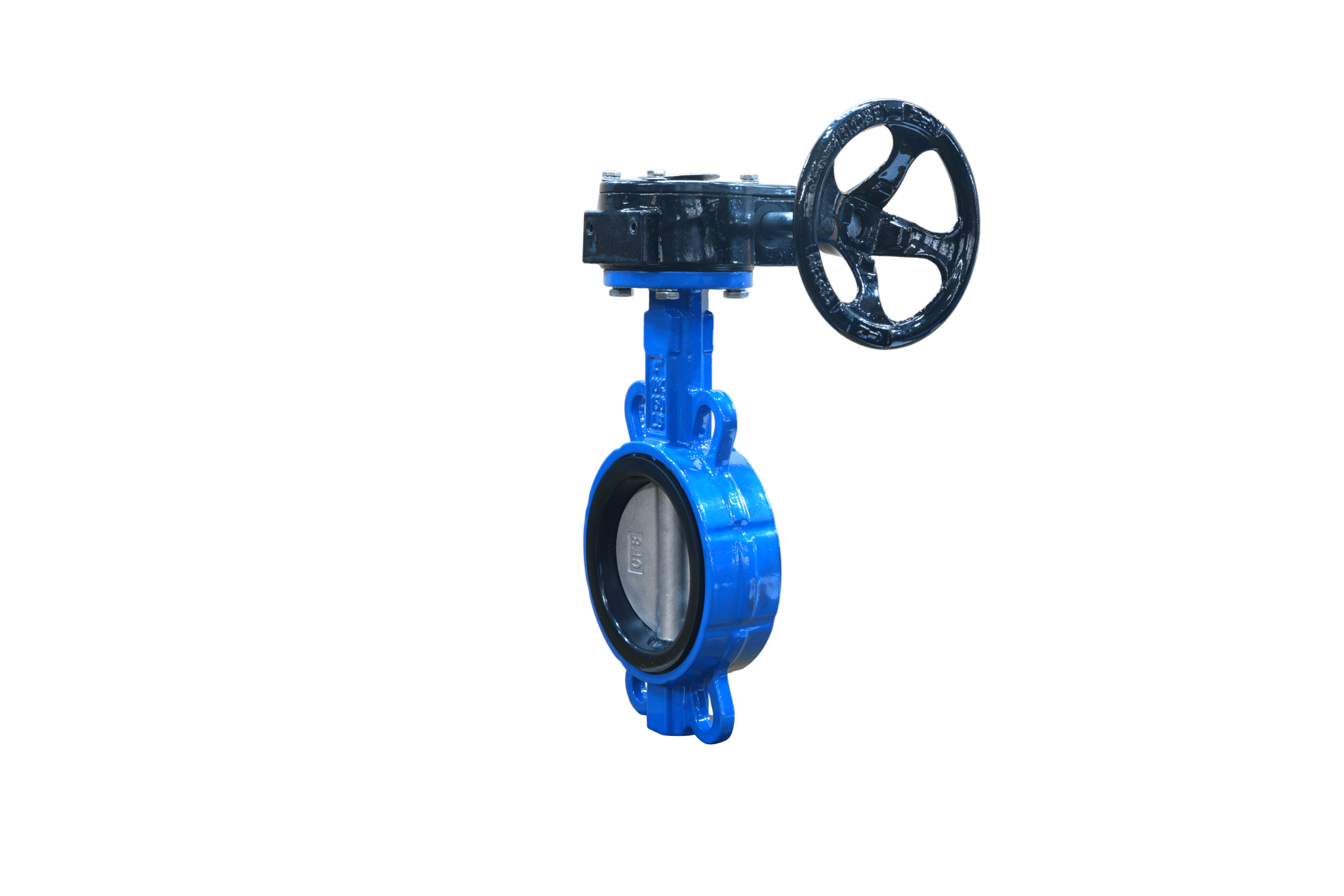 SS304 Disc EPDM Seat Wafer Butterfly Valve with Worm Gear Operation Tfw ...
