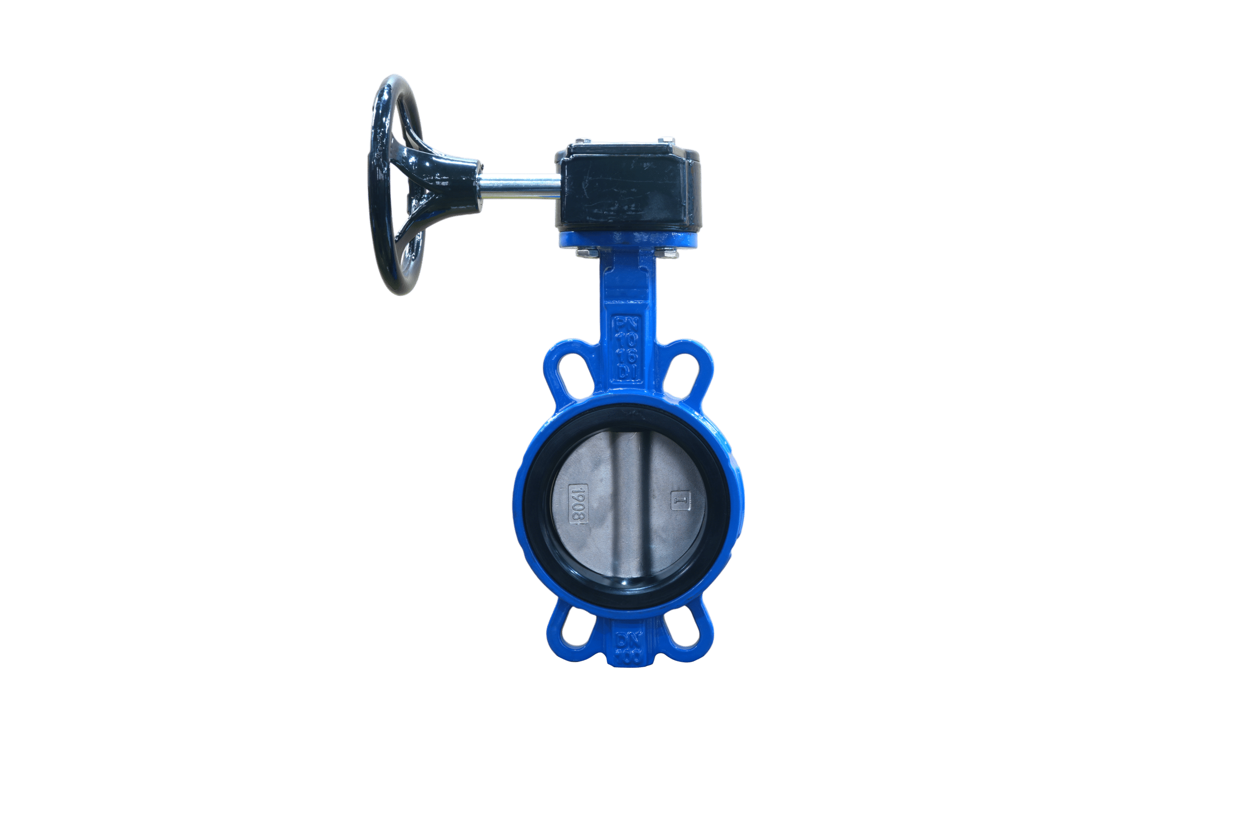 SS304 Disc EPDM Seat Wafer Butterfly Valve with Worm Gear Operation Tfw ...