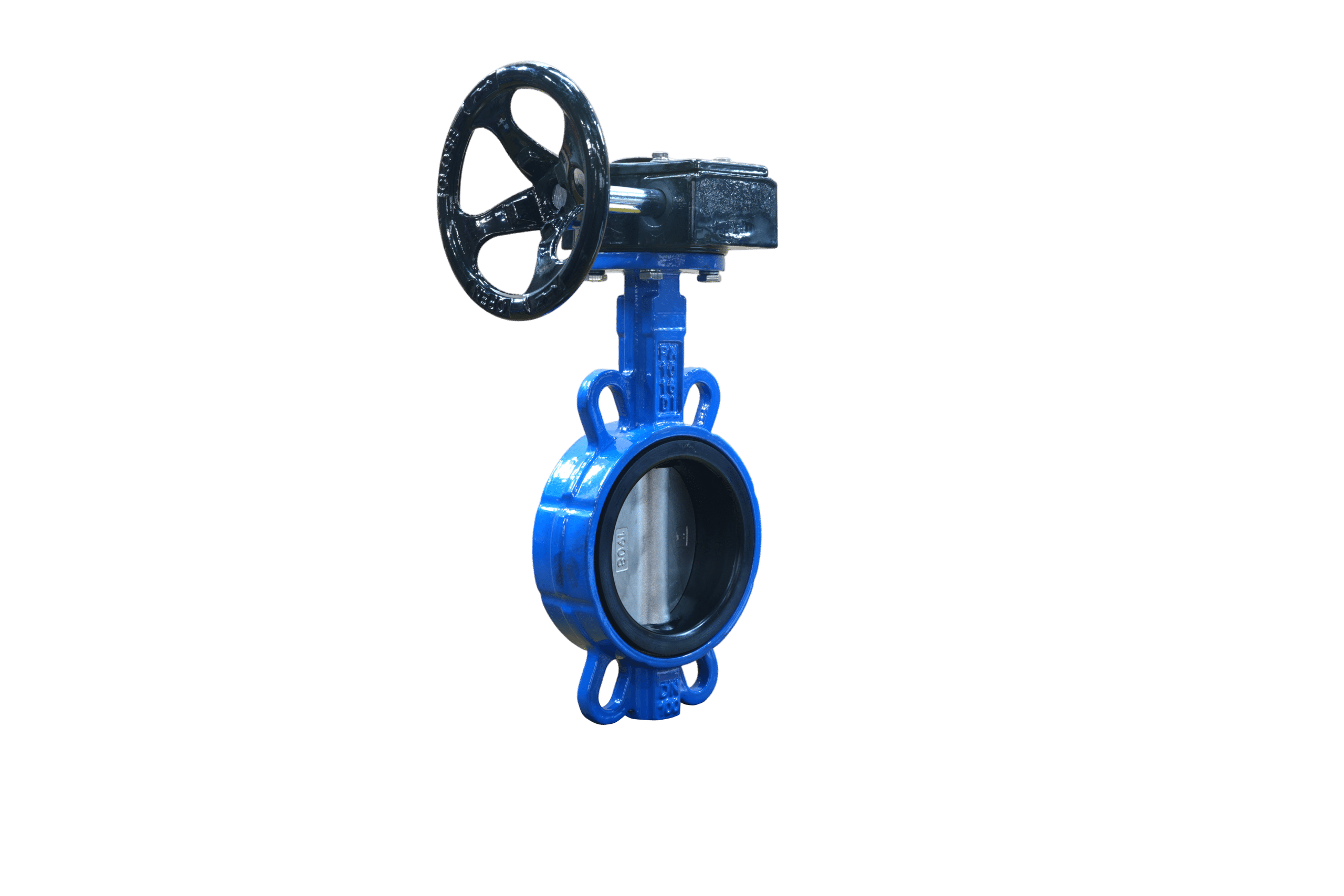 SS304 Disc EPDM Seat Wafer Butterfly Valve with Worm Gear Operation Tfw ...
